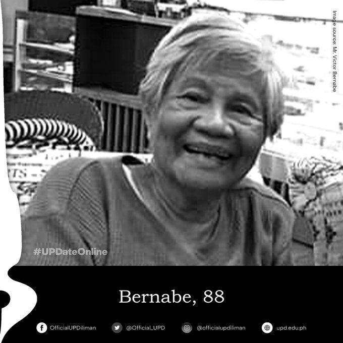 Former UP CBA Professor Teresa F. Bernabe, 88 – UP Alumni Website