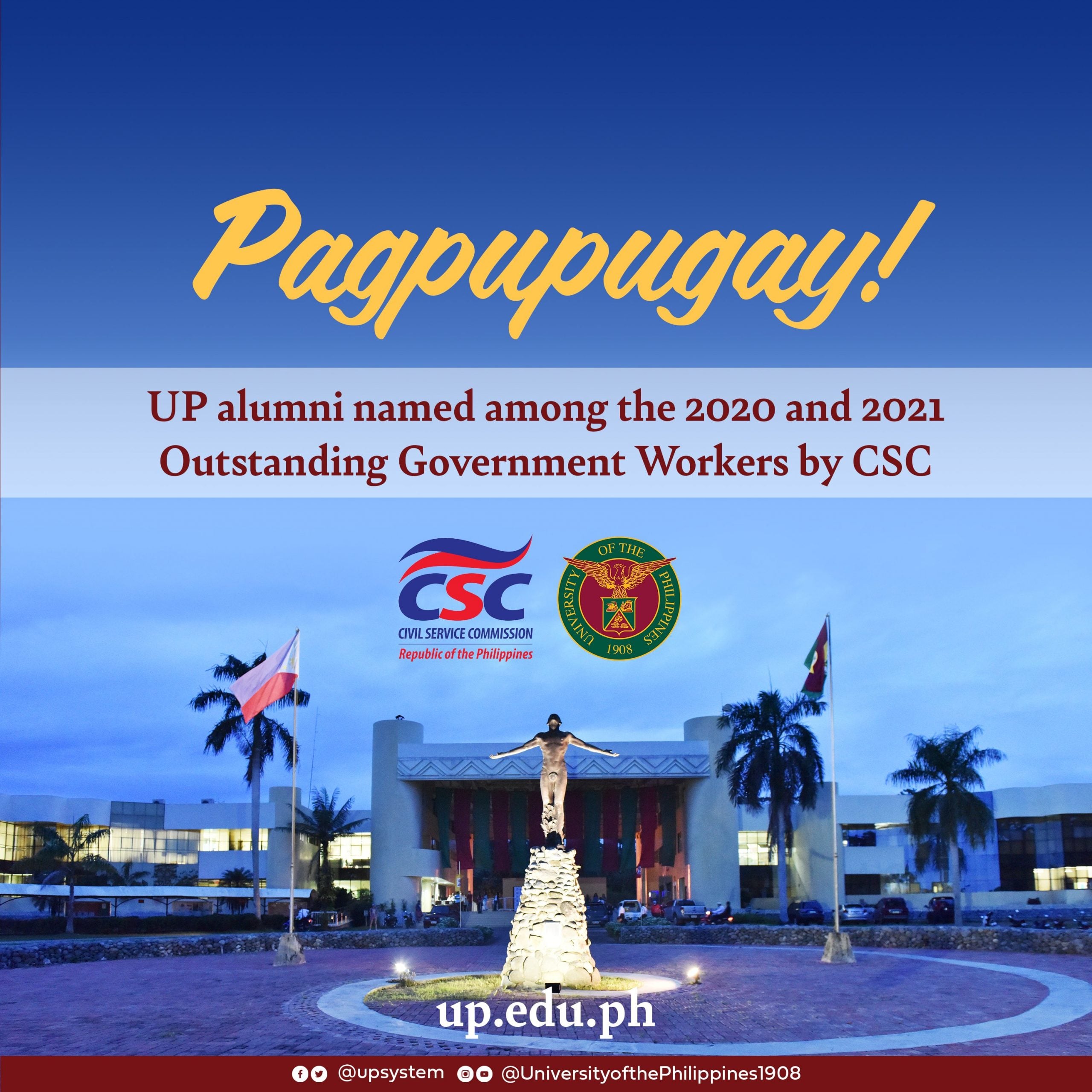 UP alumni named among the 2020 and 2021 Outstanding Government Workers by CSC – UP Alumni Website