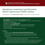 Mandatory Continuing Legal Education Synchronous Online Seminar – UP ...