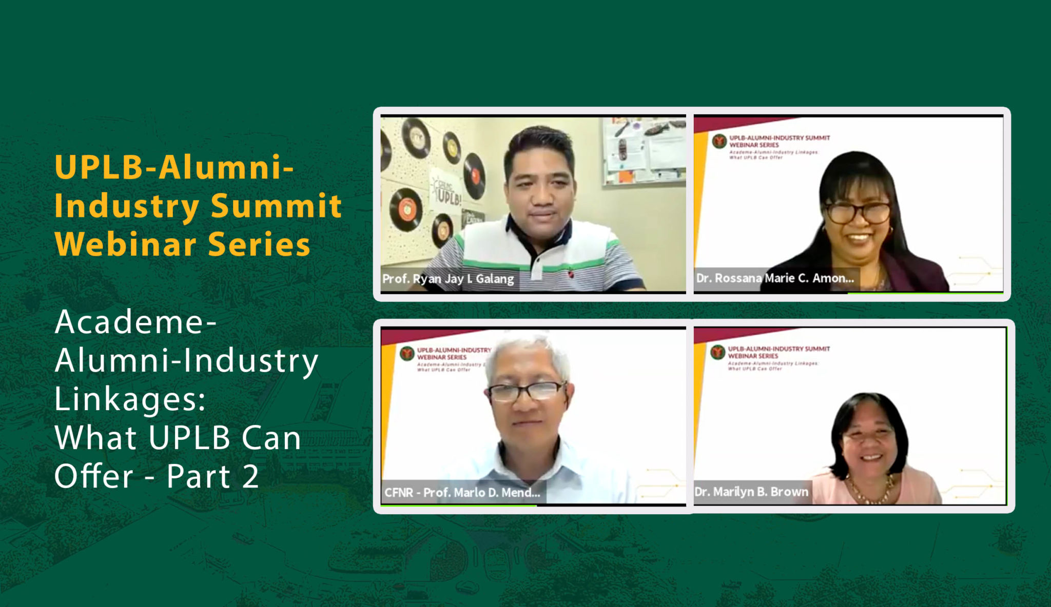 UPLB OAR, UPLBAA conclude UPLB-Alumni-Industry Summit webinar series ...