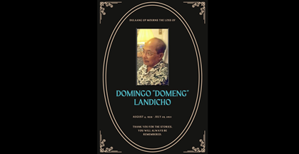 Professor Emeritus Domingo “Domeng” Goan Landicho (1939-2021) – UP ...