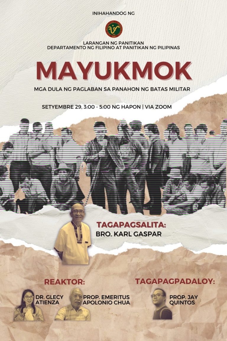 Mayukmok: Mga Dula ng Paglaban sa Panahon ng Batas Militar – UP Alumni Website