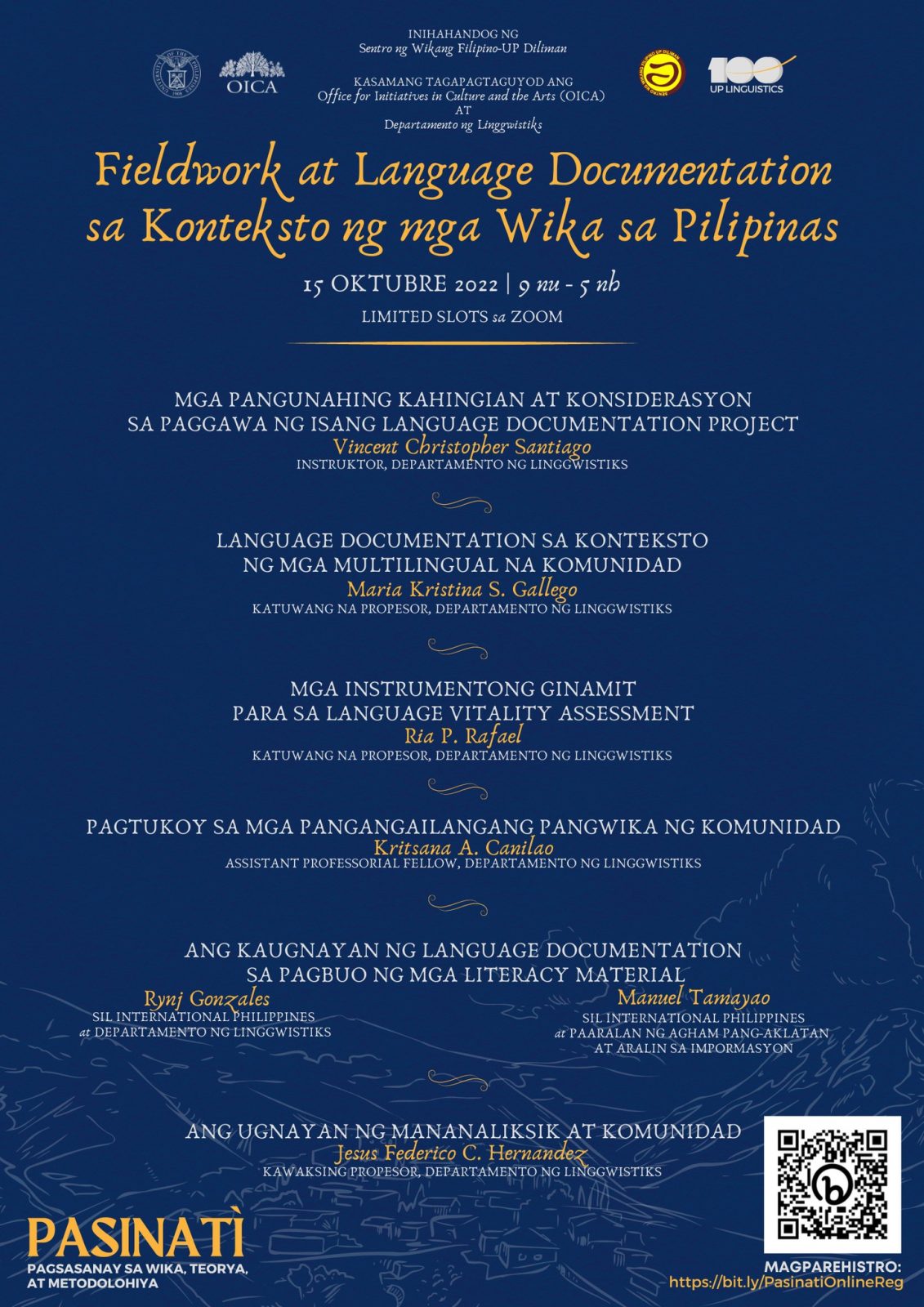 Fieldwork at Language Documentation sa Konteksto ng mga Wika sa Pilipinas – UP Alumni Website