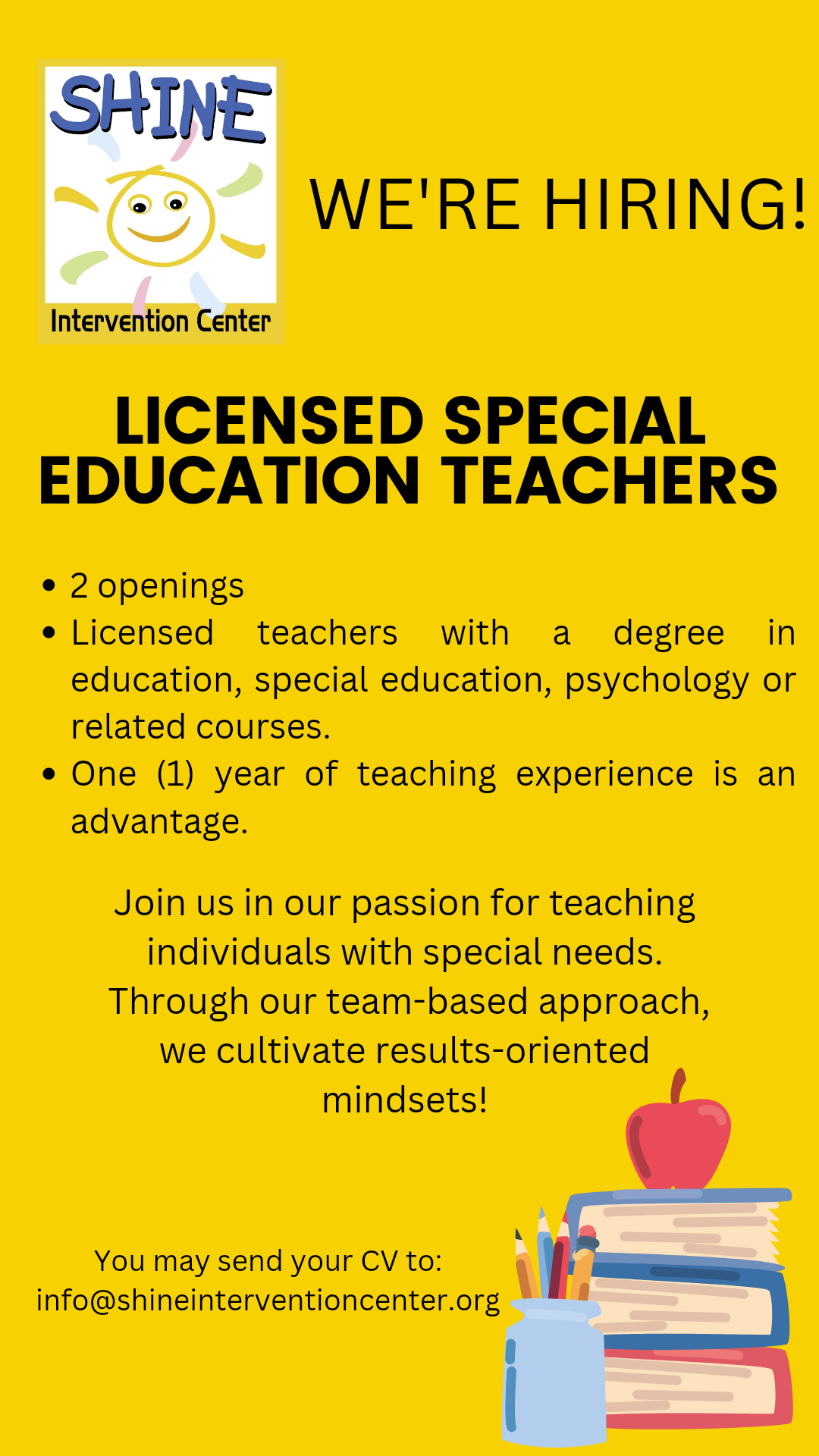 Shine Special Education Center Licensed Special Education Teachers