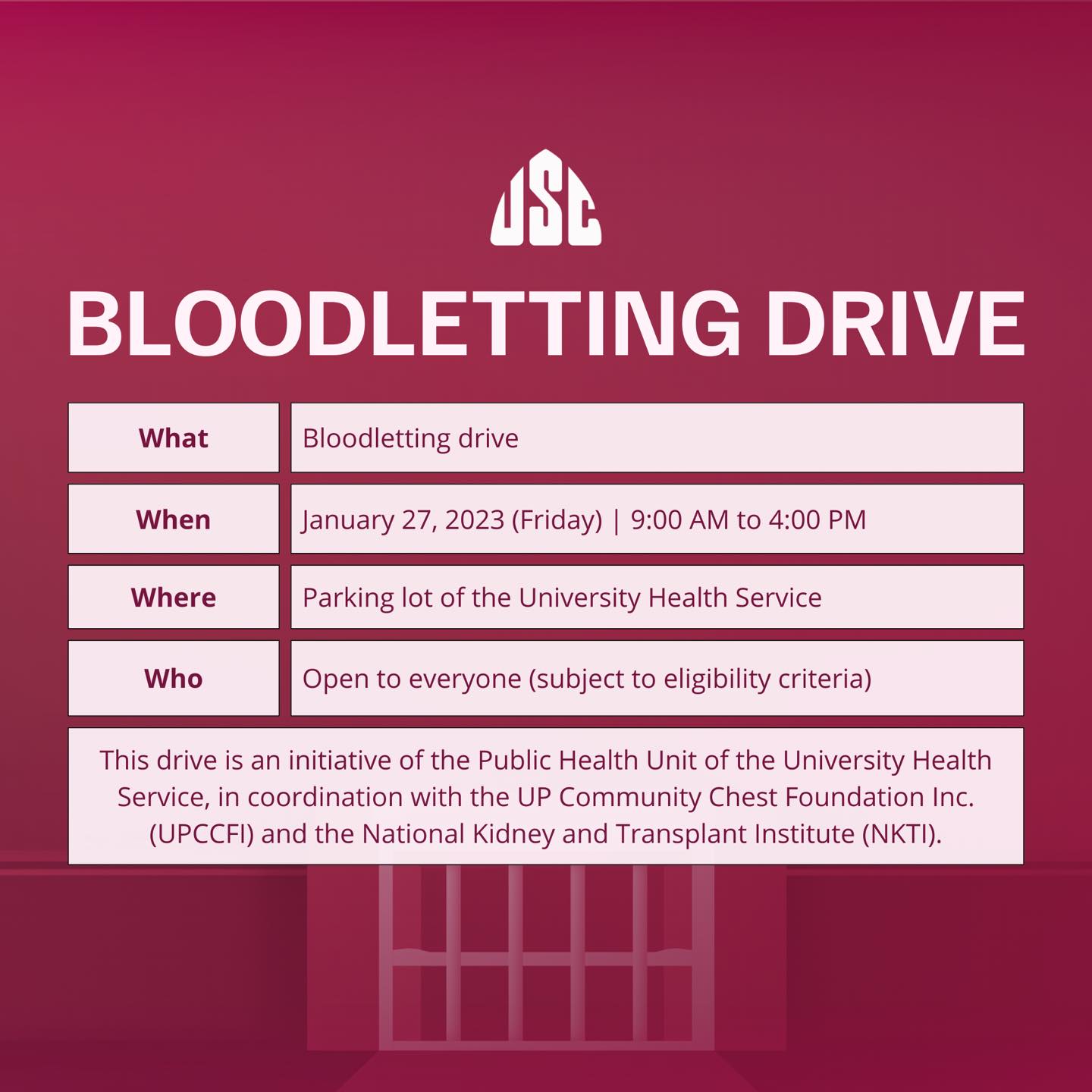 Bloodletting Drive – UP Alumni Website