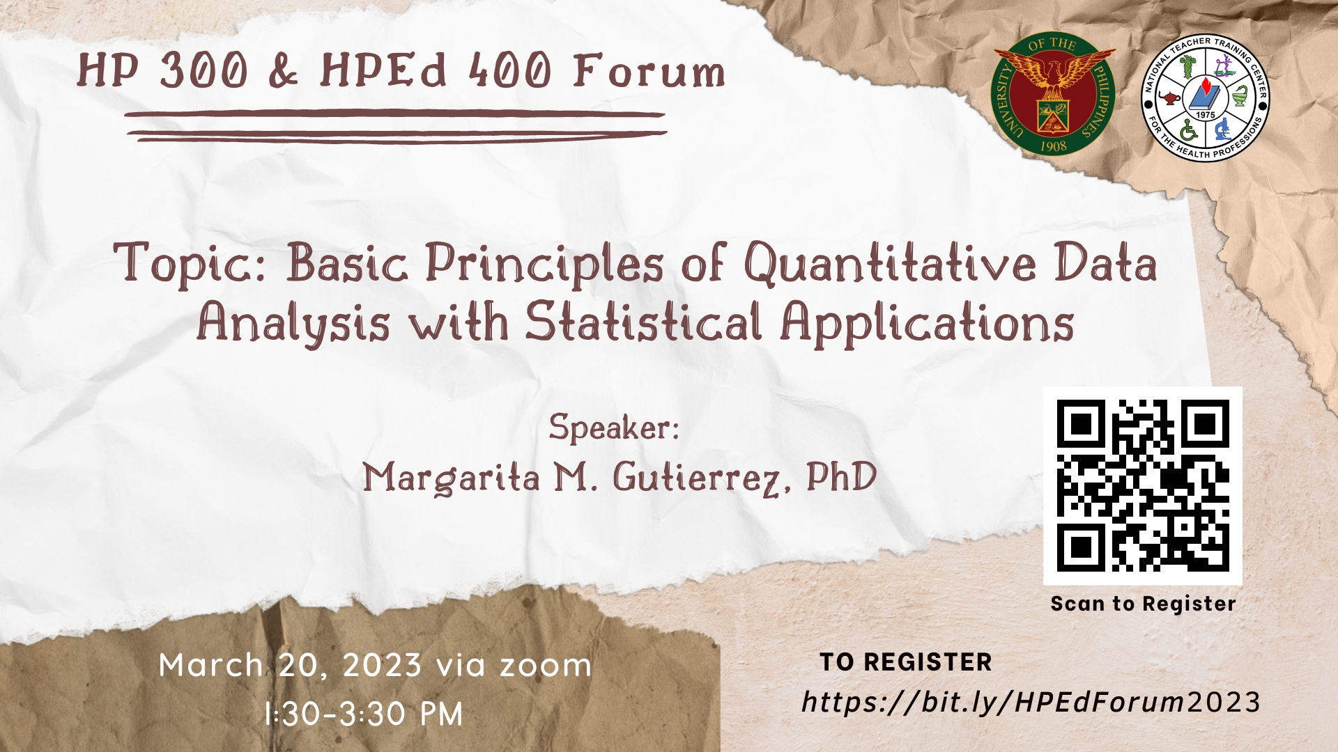“Basic Principles of Quantitative Data Analysis with Statistic Applications” – UP Alumni Website