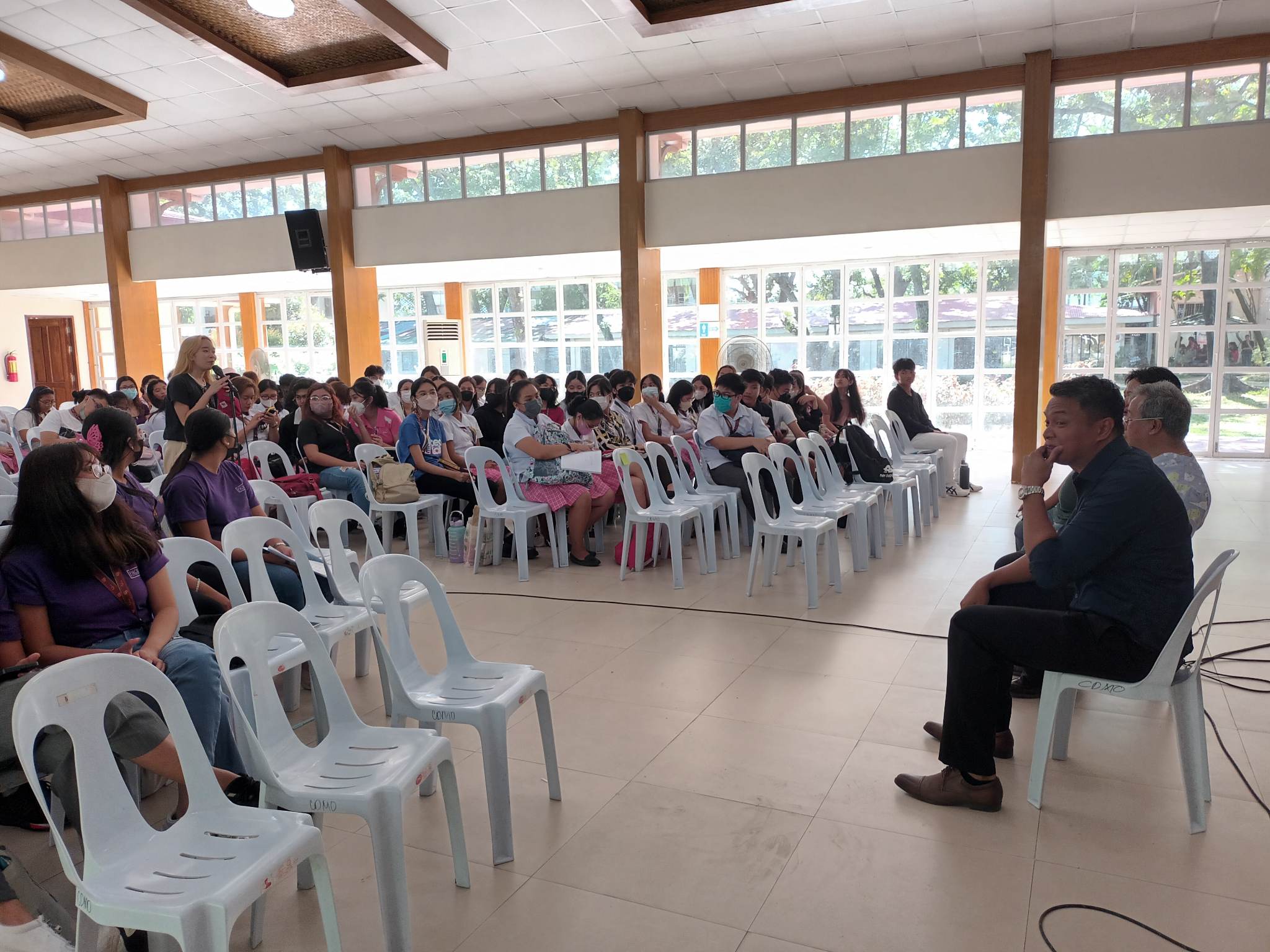 UPV alumni gives talk during Career Orientation to UPHS Iloilo students ...