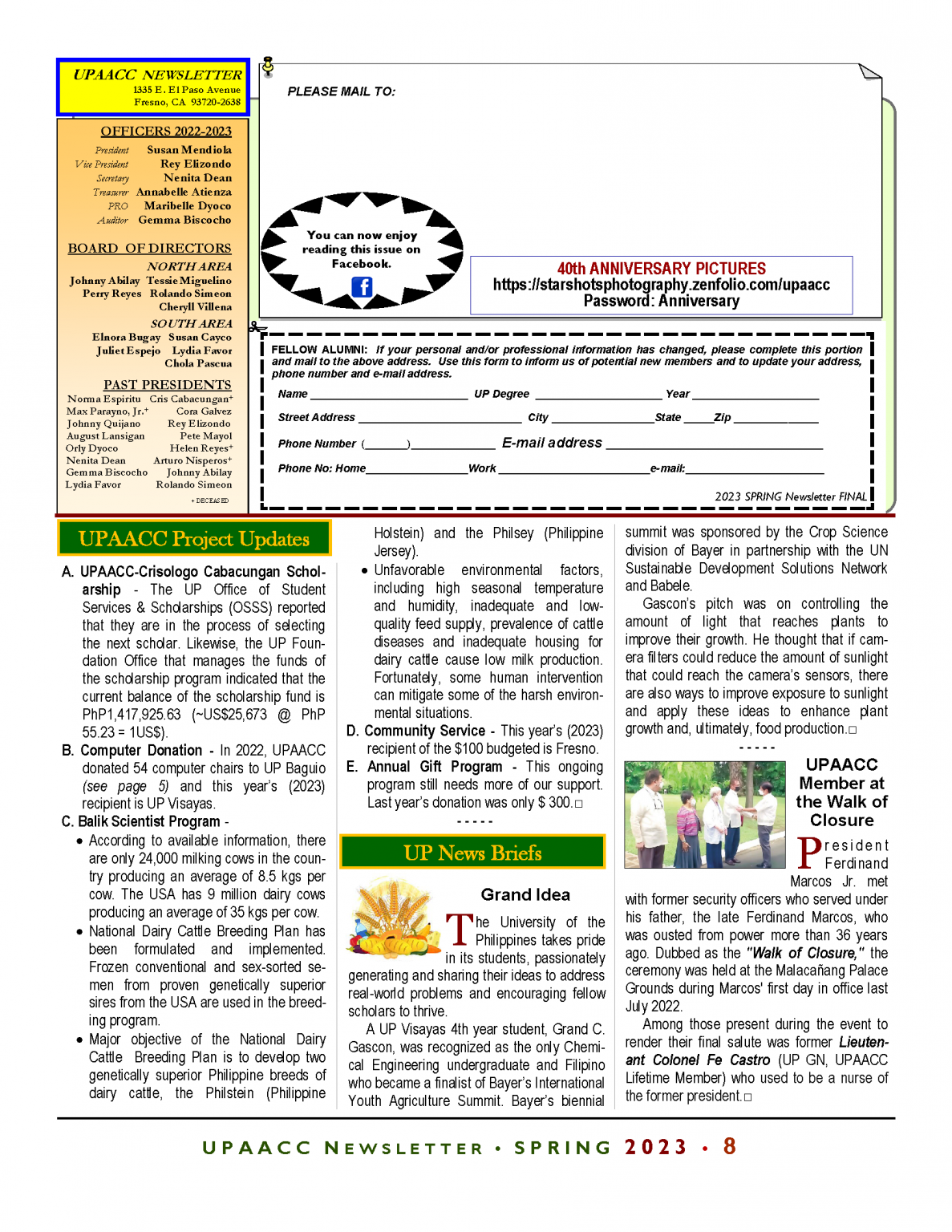 UP Alumni Association of Central California 2023 Spring Newsletter – UP ...
