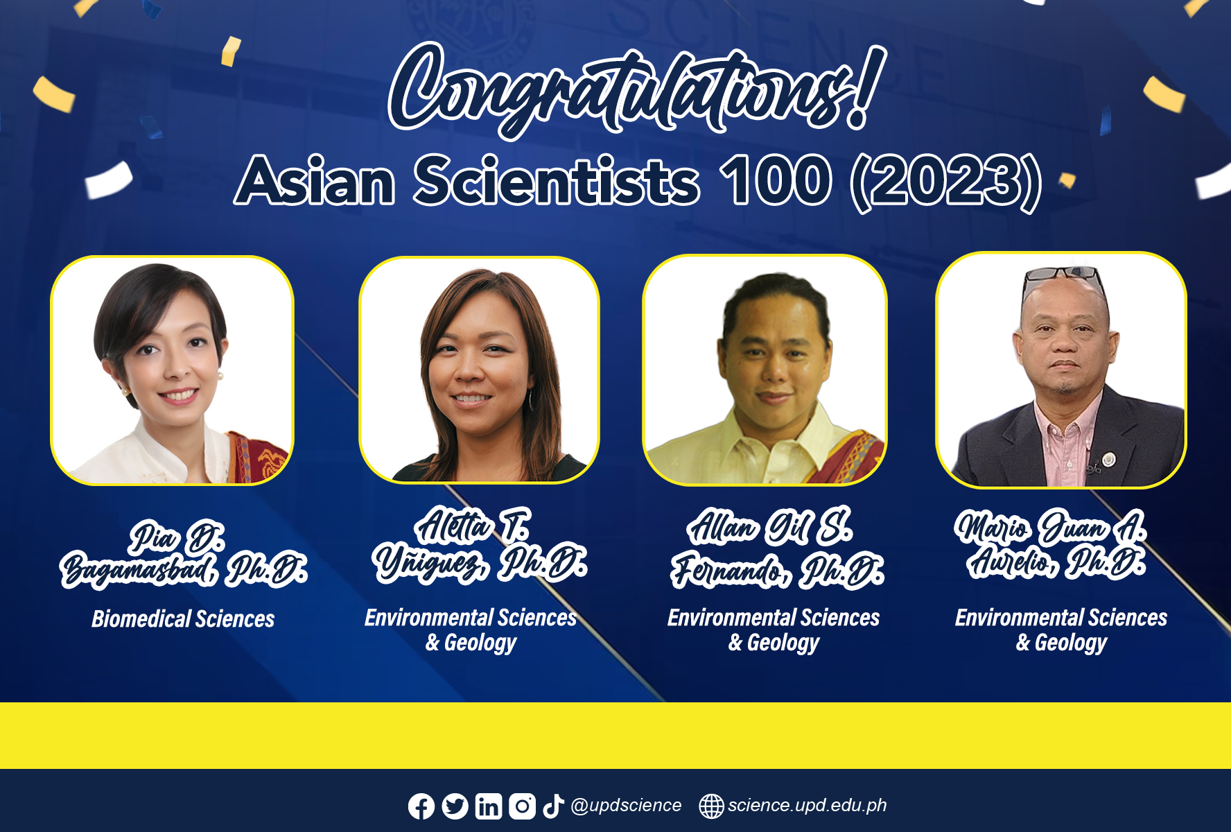 From Sea to Sky: UPD-CS scientists feted for pioneering research – UP ...