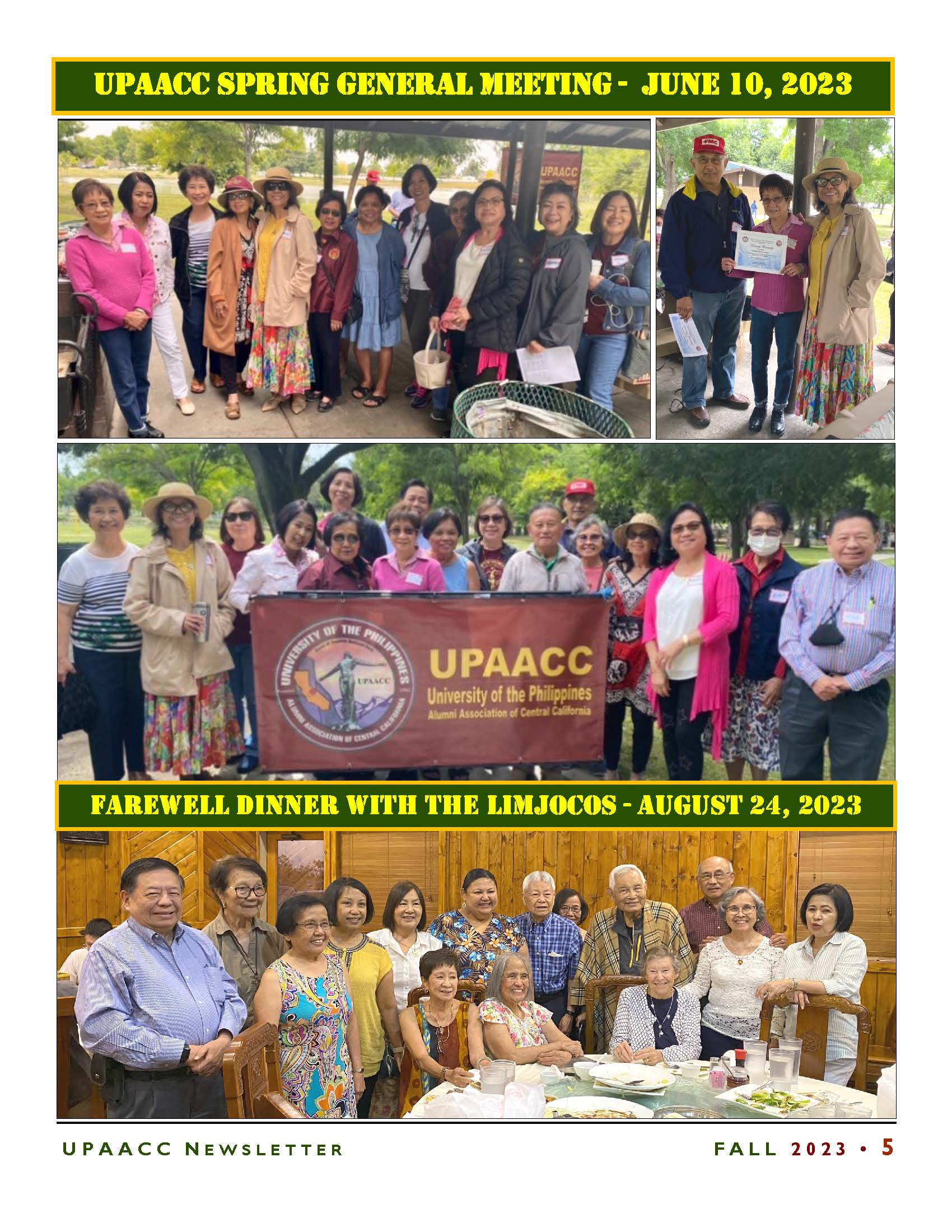 UP Alumni Association of Central California (UPAACC) Newsletter Fall ...