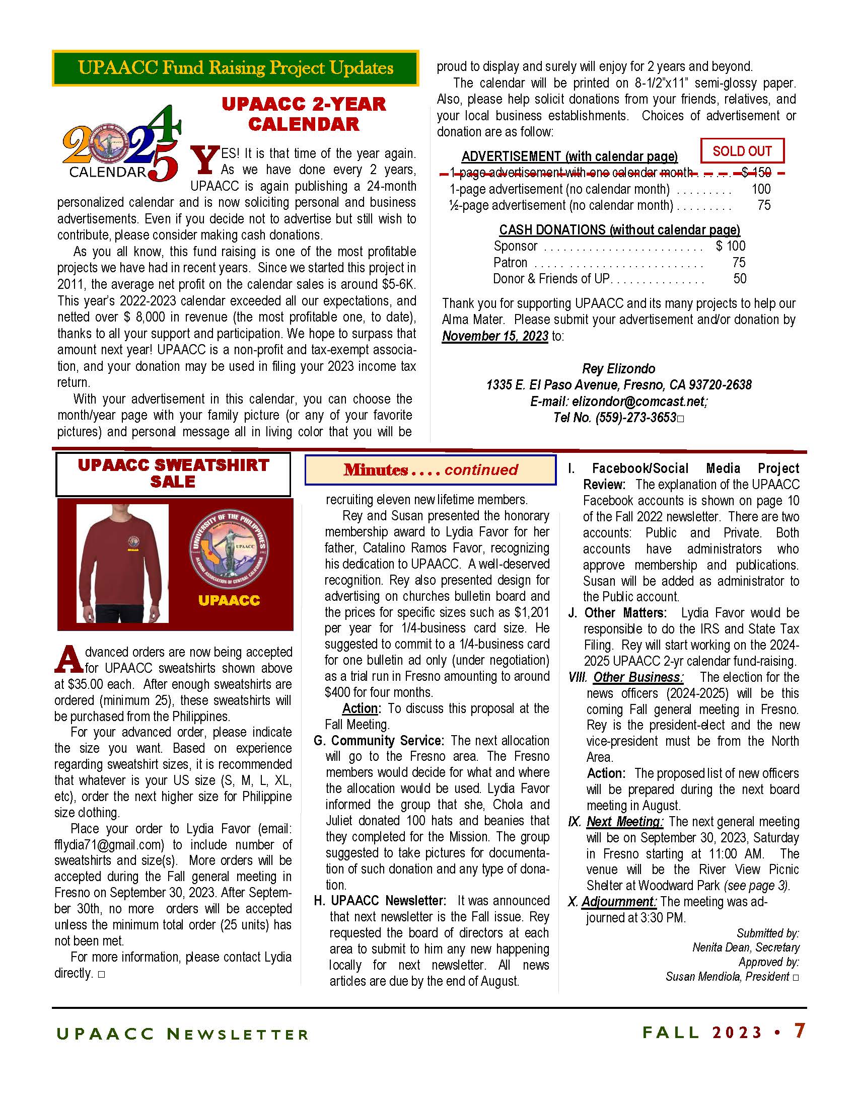 UP Alumni Association of Central California (UPAACC) Newsletter Fall ...