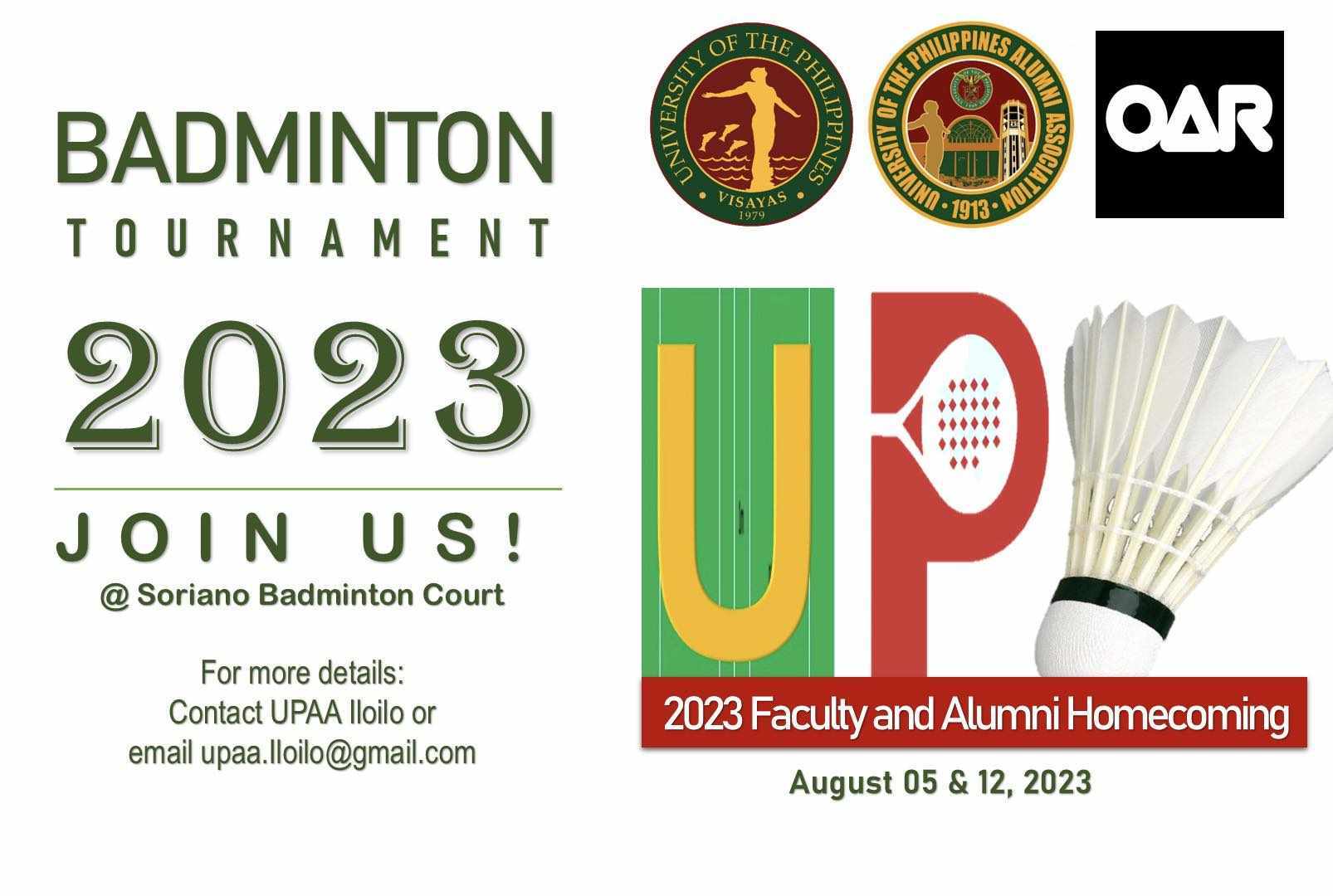 UPV Alumni Games Badminton Tournament – UP Alumni Website
