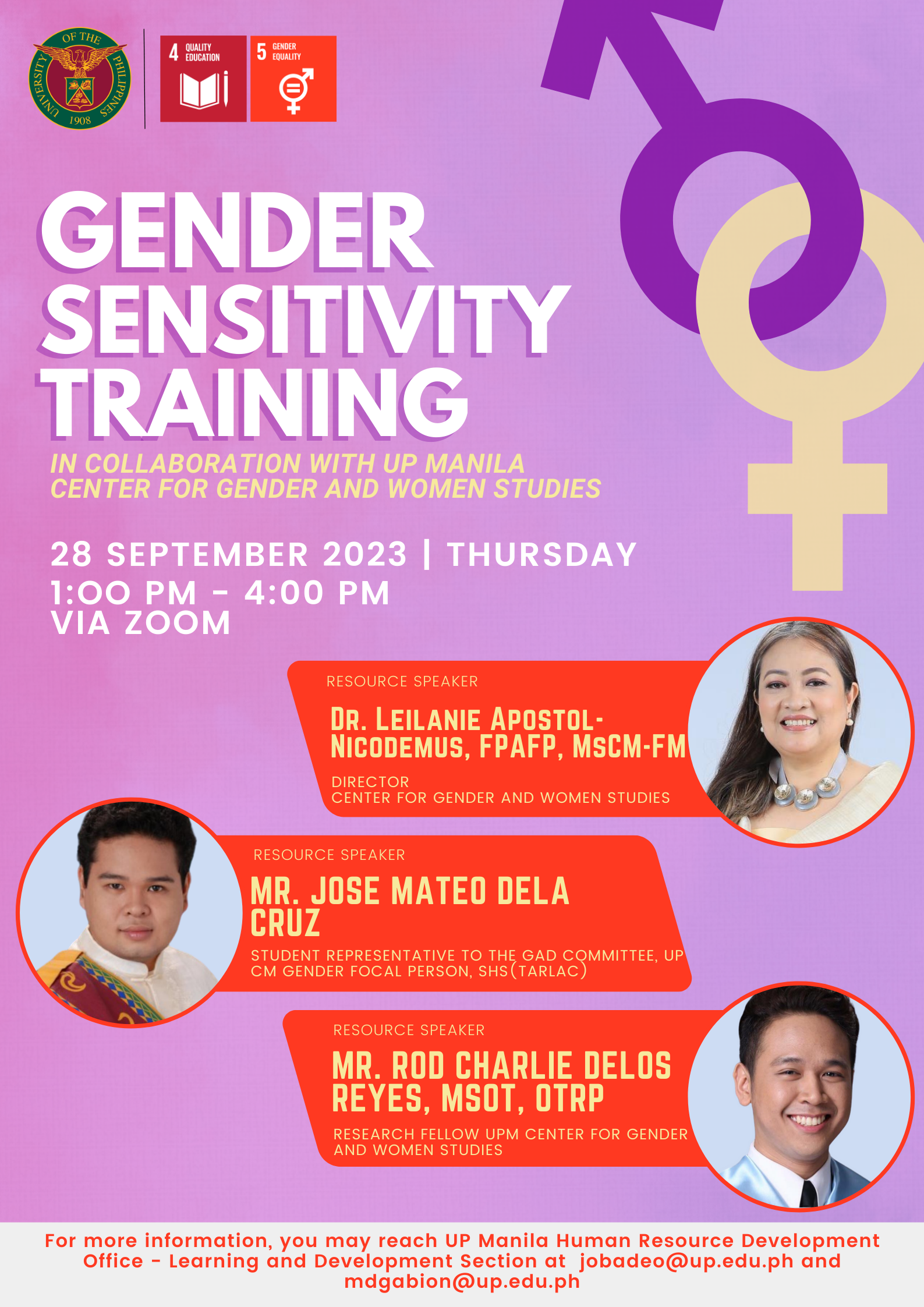 UP Manila Gender Sensitivity Training – UP Alumni Website