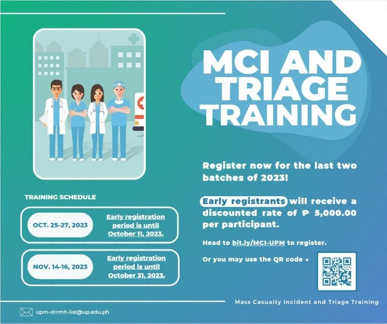 2023 MCI and Triage Training – UP Alumni Website