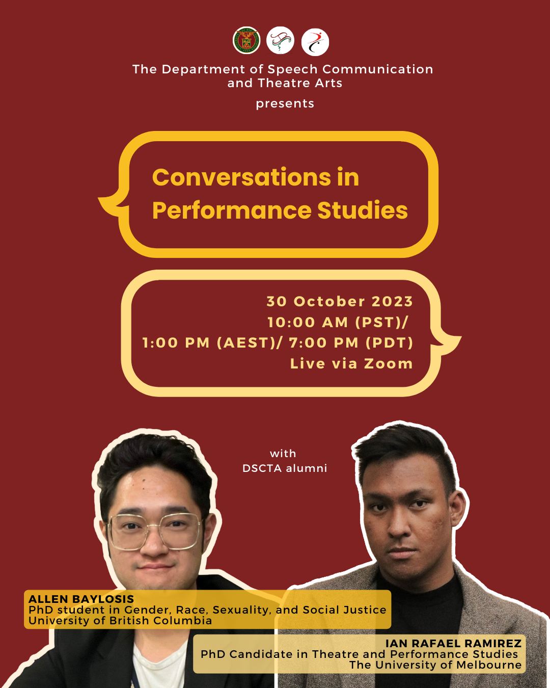Conversations in Performance Studies 2023 – UP Alumni Website