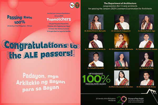 UP achieves 100% passing rate in the recent Architecture Licensure ...