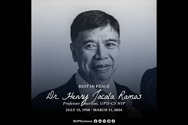 Professor Emeritus Henry J. Ramos (1950-2024) – UP Alumni Website