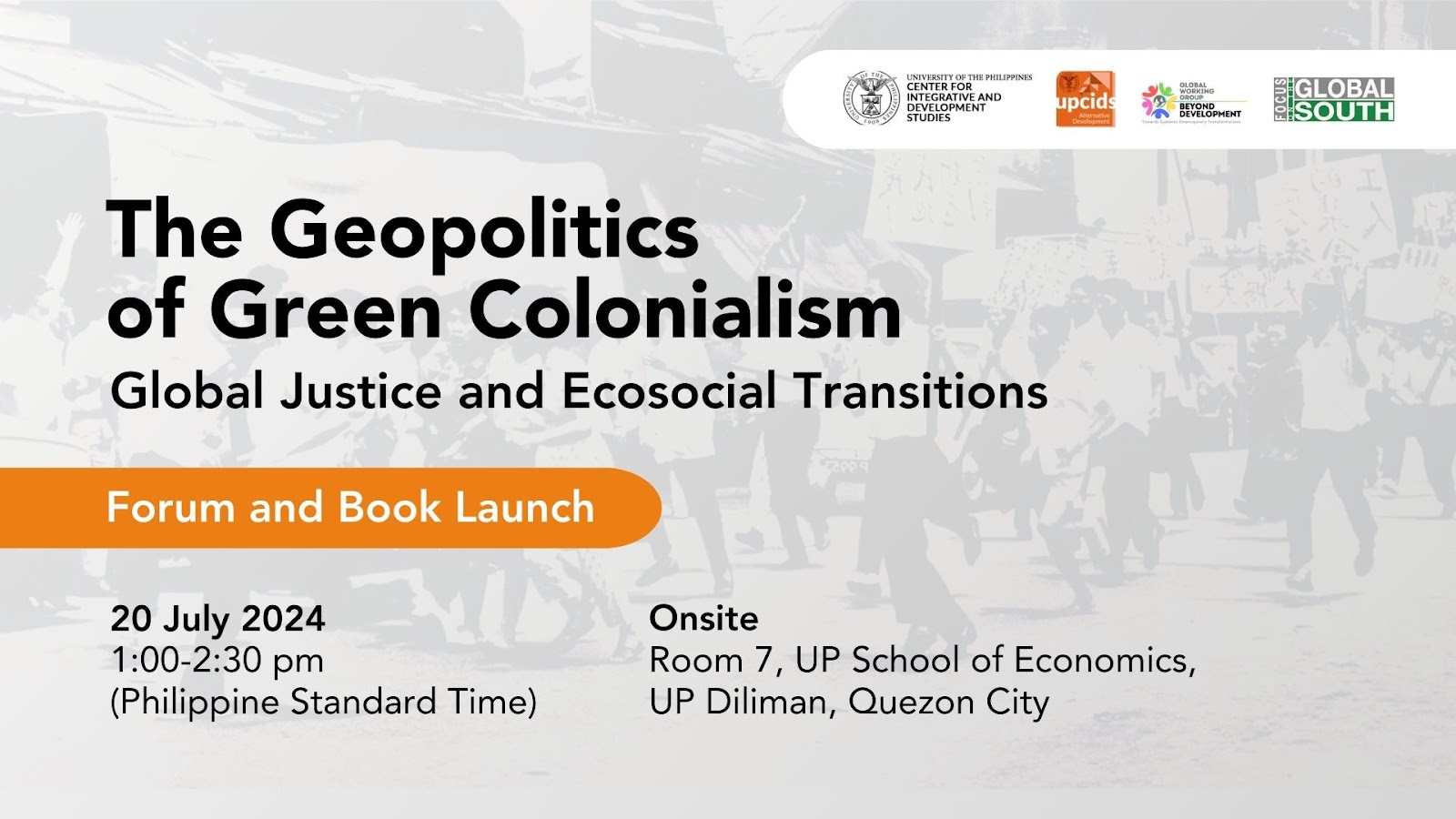 The Geopolitics of Green Colonialism: Forum & Book Launch – UP Alumni ...
